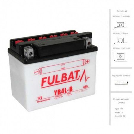 AKUMULIATORIUS FULBAT 4AH 56A 12V YB4L-B 184476