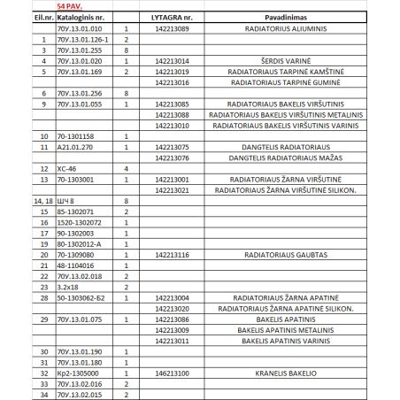 Aliuminis aušinimo radiatorius 70U-1301010 | LYTAGRA